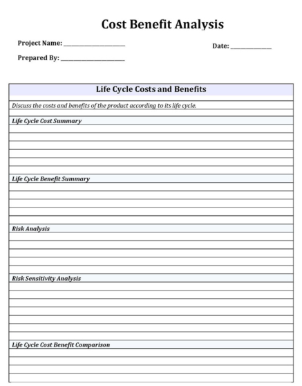 38 Effective Cost Benefit Analysis Templates - Examples
