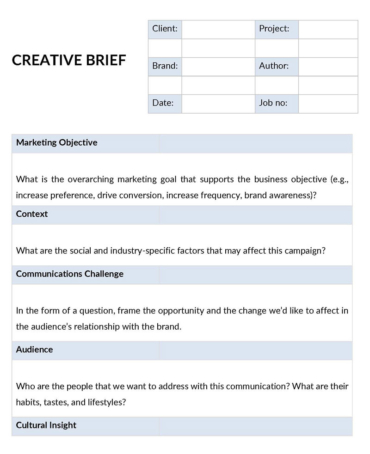 28 Free Creative Brief Templates - How to Write (Examples)