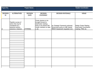 Free Decision Log Templates (for Excel, Word, PDF)