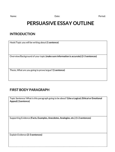 35 Free Essay Outline Templates | How to Write (9 Types)