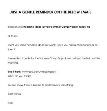 16 Friendly Reminder Email Examples (How to Write)