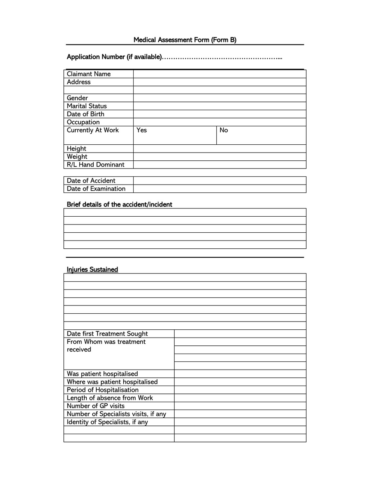 General Medical History Forms (100% Free) - [Word, PDF]