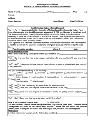 General Medical History Forms (100% Free) - [Word, PDF]