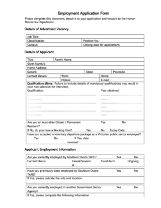 22 Free Job Application Forms (Templates) - Word, PDF