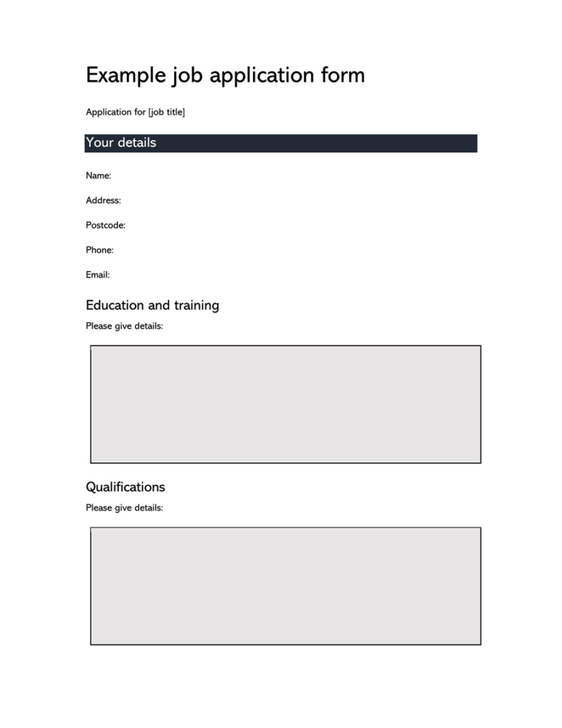 22 Free Job Application Forms (Templates) - Word, PDF