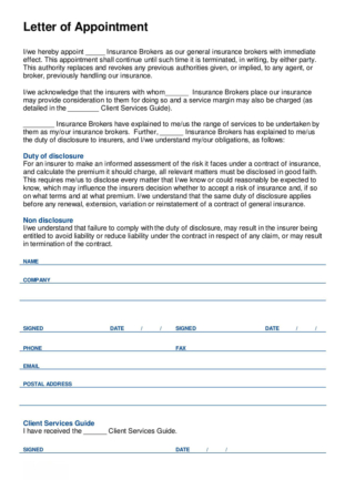 Sample Agent Appointment Letters (Free Templates)