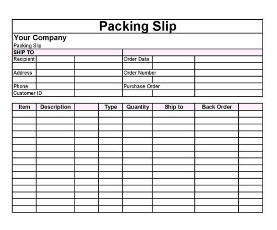 30 Free Packing Slip Templates - Editable - Word | Excel