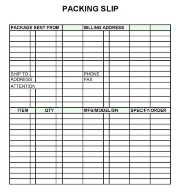 30 Free Packing Slip Templates - Editable - Word | Excel