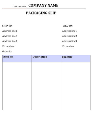 30 Free Packing Slip Templates - Editable - Word | Excel