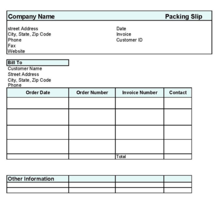 30 Free Packing Slip Templates - Editable - Word | Excel