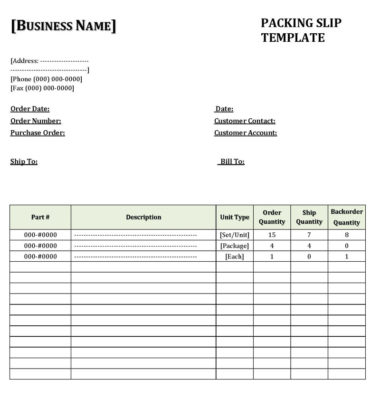 30 Free Packing Slip Templates - Editable - Word | Excel