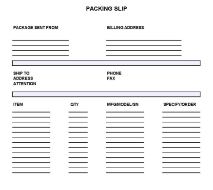30 Free Packing Slip Templates - Editable - Word | Excel