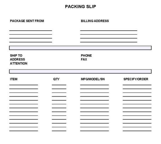 30 Free Packing Slip Templates - Editable - Word | Excel