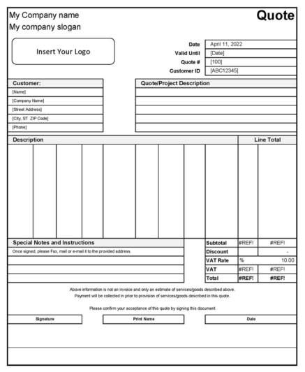 22 Free Price Quote Templates (Word | Excel)