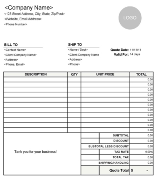 22 Free Price Quote Templates (Word | Excel)