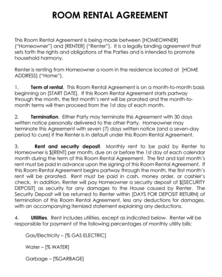 Free Room Rental Agreement Templates (with Guide & Tips)