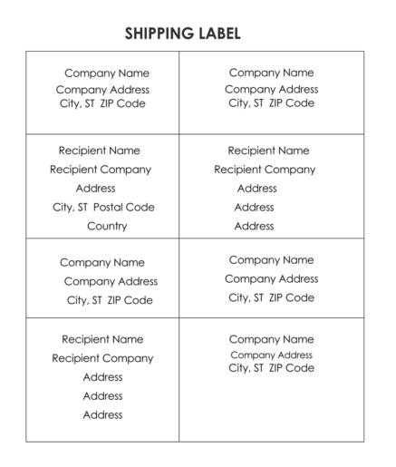 38 Free Shipping Label Templates - Easy to Edit & Print