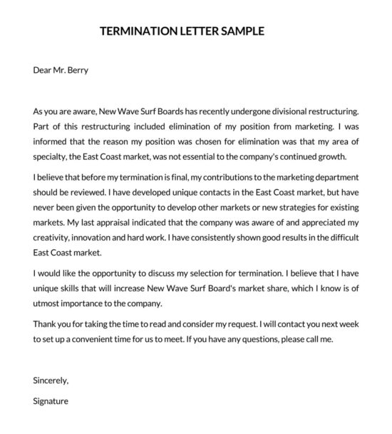 40 Free Employee Termination Letter / Notice Templates