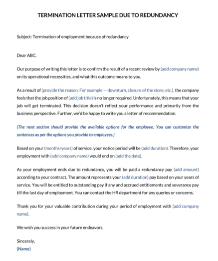 40 Free Employee Termination Letter / Notice Templates