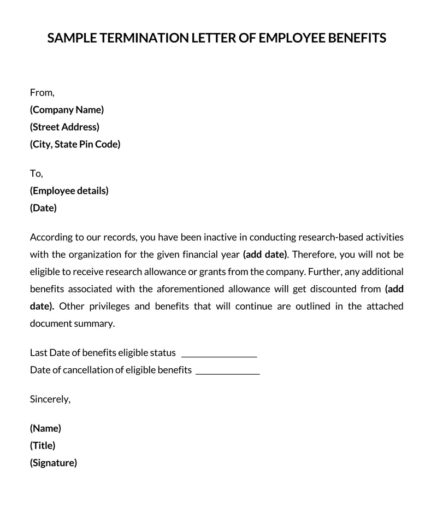 40 Free Employee Termination Letter / Notice Templates