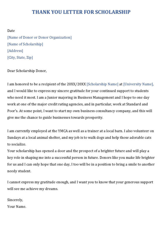 9 Best Scholarship Thank You Letter Examples (Guide + Tips)