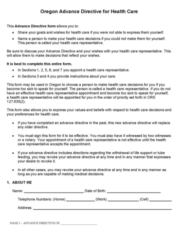 Free Oregon Power of Attorney Forms (9 Types) - PDF | Word