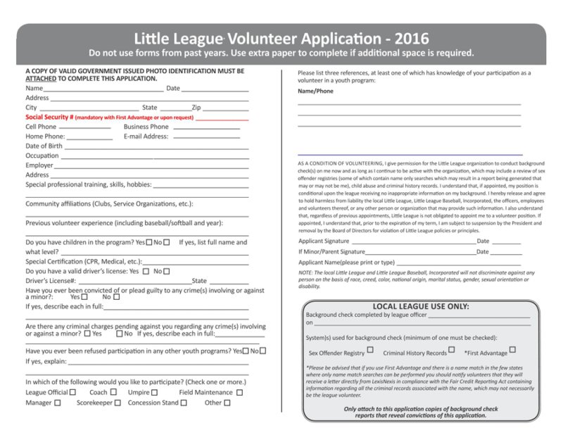 Free Volunteer Application Forms (Templates) - Word, PDF