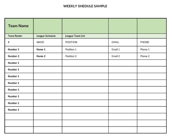 32 Free Weekly Planner Templates (Schedule) - Word, Excel