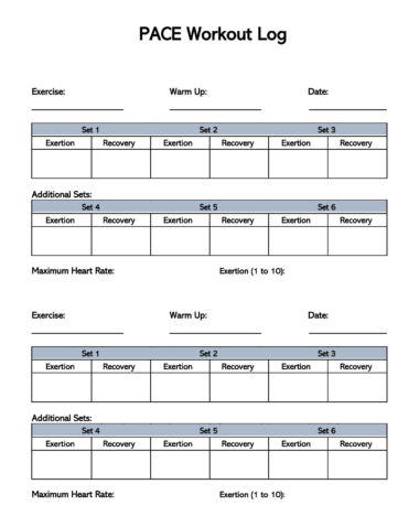 40+ Blank Workout Log Sheet Templates to Track Your Progress