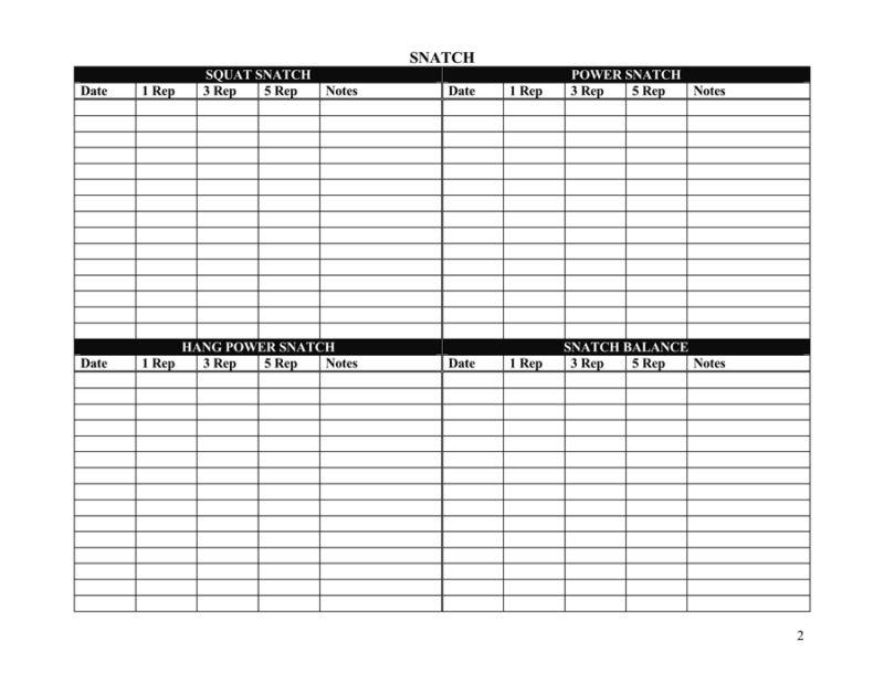 40 Blank Workout Log Sheets & Tracker Templates