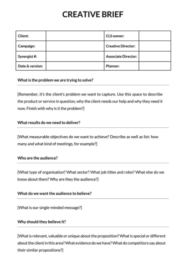28 Free Creative Brief Templates - How to Write (Examples)