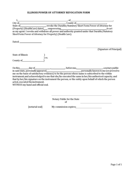 Illinois Power of Attorney Forms | 10 Types - Requirements