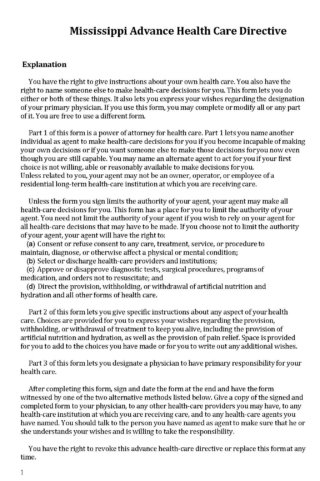 Free Mississippi Power of Attorney (POA) Forms - PDF | Word