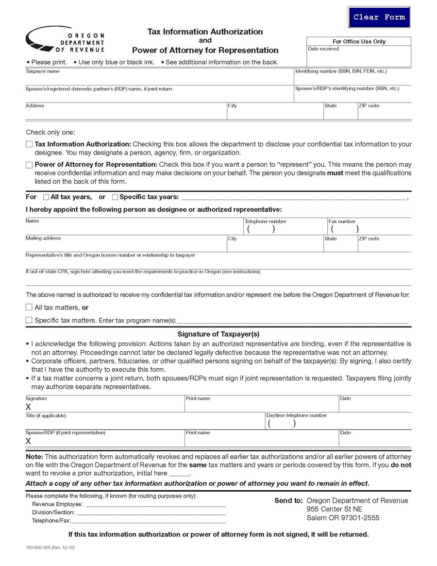 Free Oregon Power of Attorney Forms (9 Types) - PDF | Word