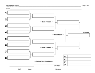 Free Tournament Bracket Templates - Fillable PDFs