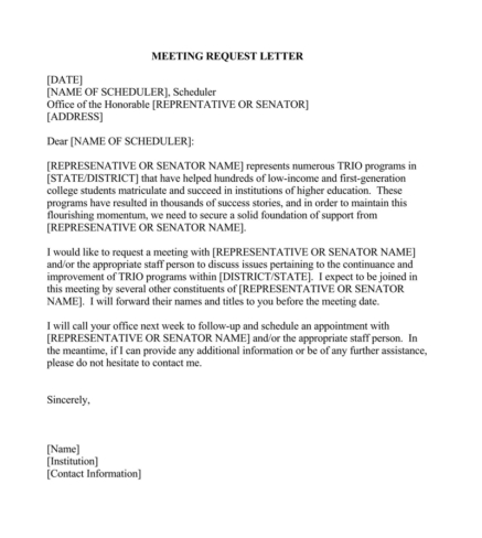 Sample Request Letter for Meeting Appointment with Boss
