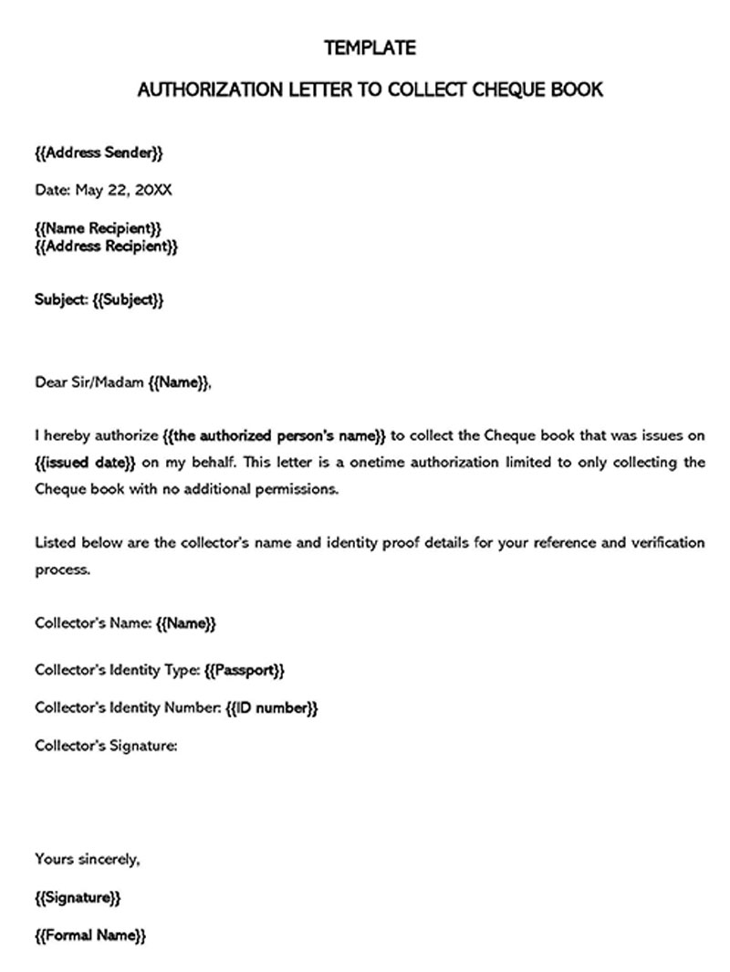 Writing an Authorization Letter for Checkbook Pickup (Samples)