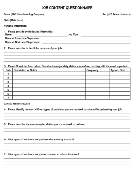 30 Questionnaire Examples, Format Ideas, Templates
