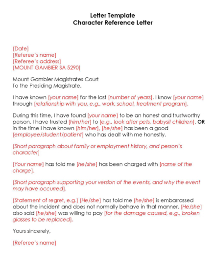 30 Samples of Character Reference Letters (Format & Guide)