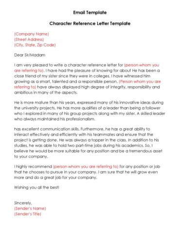 30 Samples of Character Reference Letters (Format & Guide)