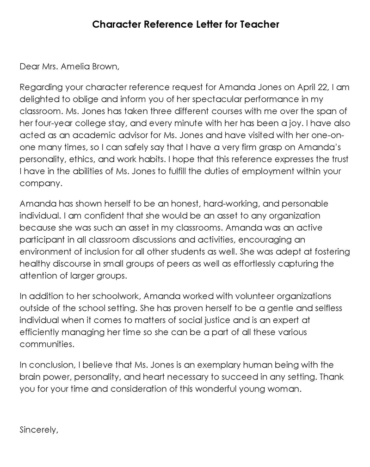 30 Samples of Character Reference Letters (Format & Guide)