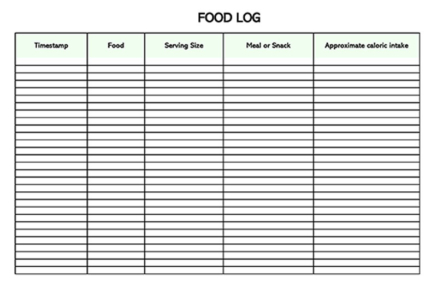 Free Food Log Templates (Track your Diet) | Excel, Word
