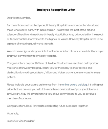 40 Best Employee Recognition Letters (Writing Tips)