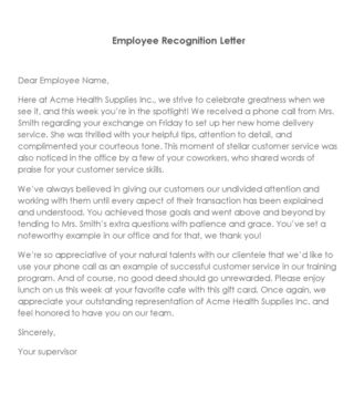 40 Best Employee Recognition Letters (Writing Tips)