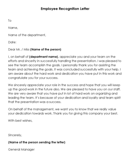 40 Best Employee Recognition Letters (Writing Tips)