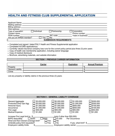 Club Membership Application/Registration Form (Free Examples)