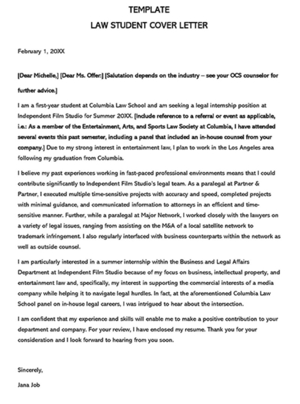 Best Law Student Cover Letter Samples (Email Examples)