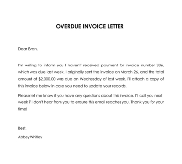 Payment Reminder Emails For Overdue Invoices - Templates