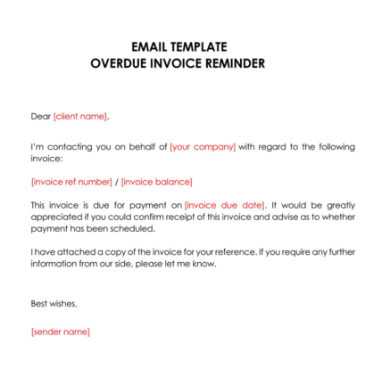 Payment Reminder Emails For Overdue Invoices - Templates