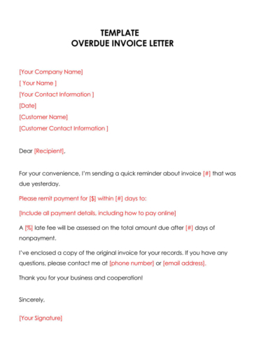 Payment Reminder Emails For Overdue Invoices - Templates